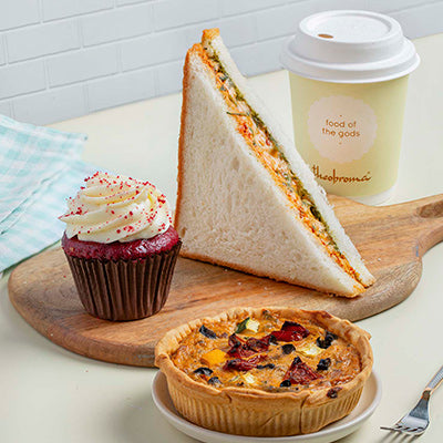 Order 2 Veg Sandwiches/Savouries + Beverage + Dessert/Cupcake Combo ...